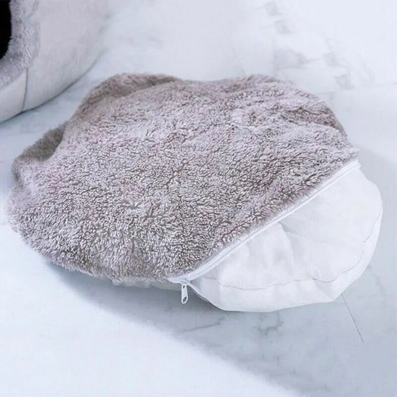 Закрытая лежанка домик для кошек лежак круглой формы в виде домика для питомца