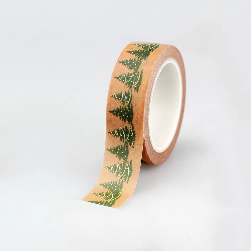 Рождественская декоративная лента Washi 15мм x 10м C