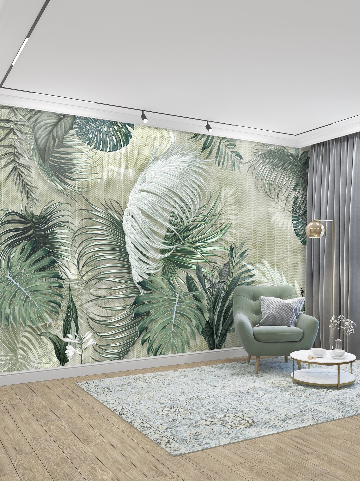 Фотообои 400 х 270 см "Джунгли" / на стену, в гостиную, спальню, зал