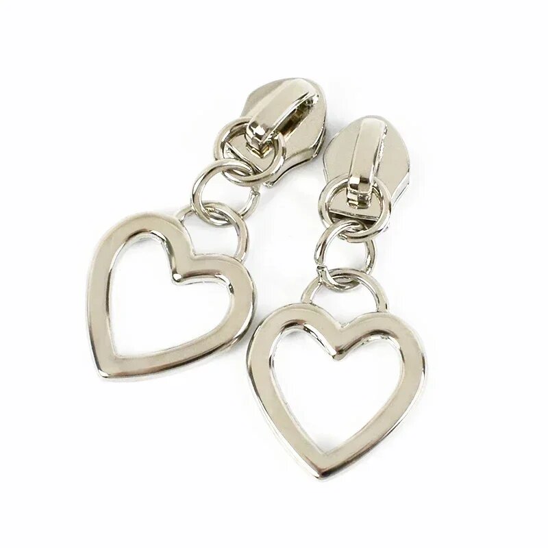 Бегунки для молнии серебряные Meetee ZT161-Silver