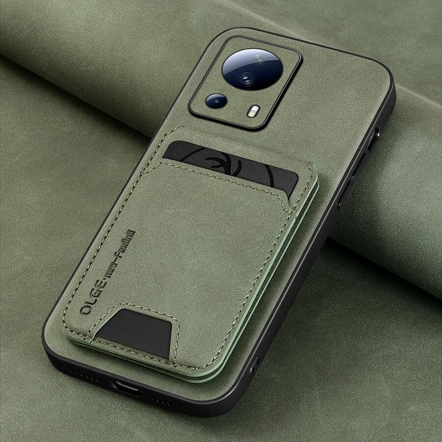OLGE Кожаный Чехол Для Xiaomi 13 Lite / Civi 2 (Сяоми / Ксиаоми 13 Лайт / Цивил 2 ) С Картхолдером , Противоударный , Нескользящий И Удобный