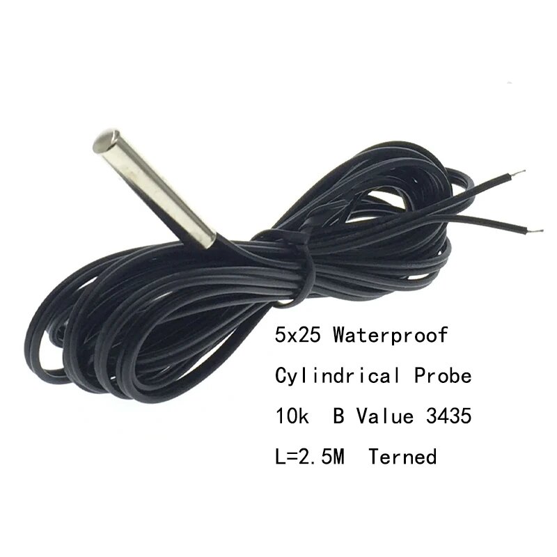 Температурный датчик NTC B3435 YOINNOVATI 5x25 10K B3435 L2.5M TIN