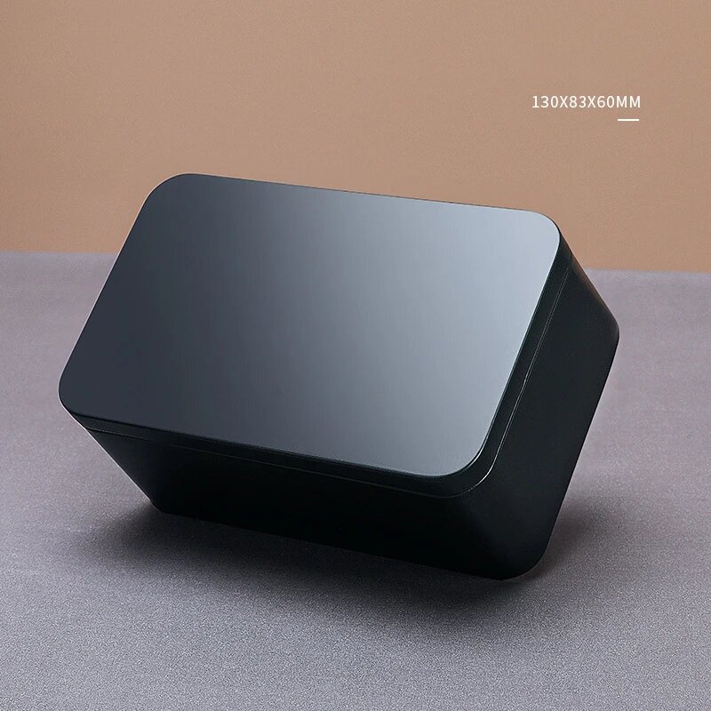 Набор из 2 прямоугольных металлических банок lyybx для хранения Черный, navy blue