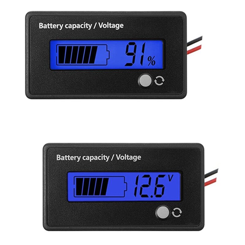 Шт. постоянного тока 12 В 24 В 36 В 48 В источник питания Измеритель, источник питания Монитор емкости Индикатор датчика Индикатор источника питания Синий свет