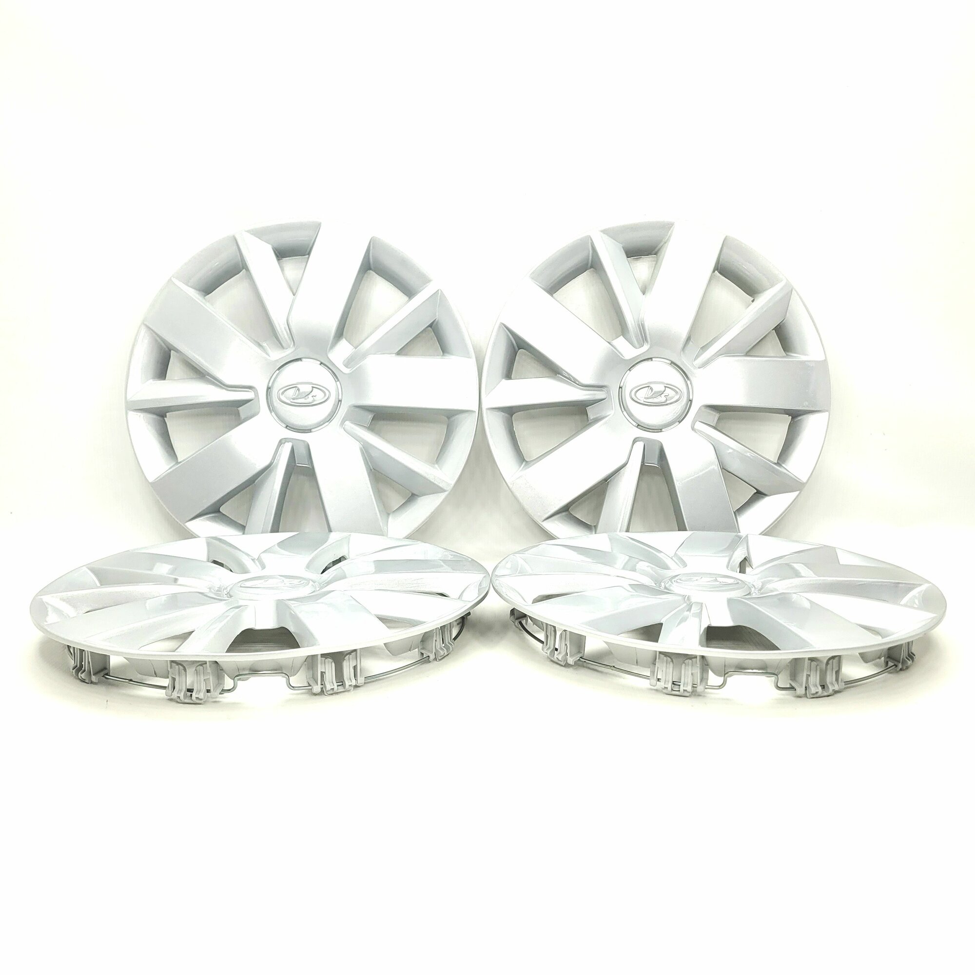 Колпаки R14 Лада Гранта ФЛ / ВАЗ 2190, 2191, серебро, 4 шт.