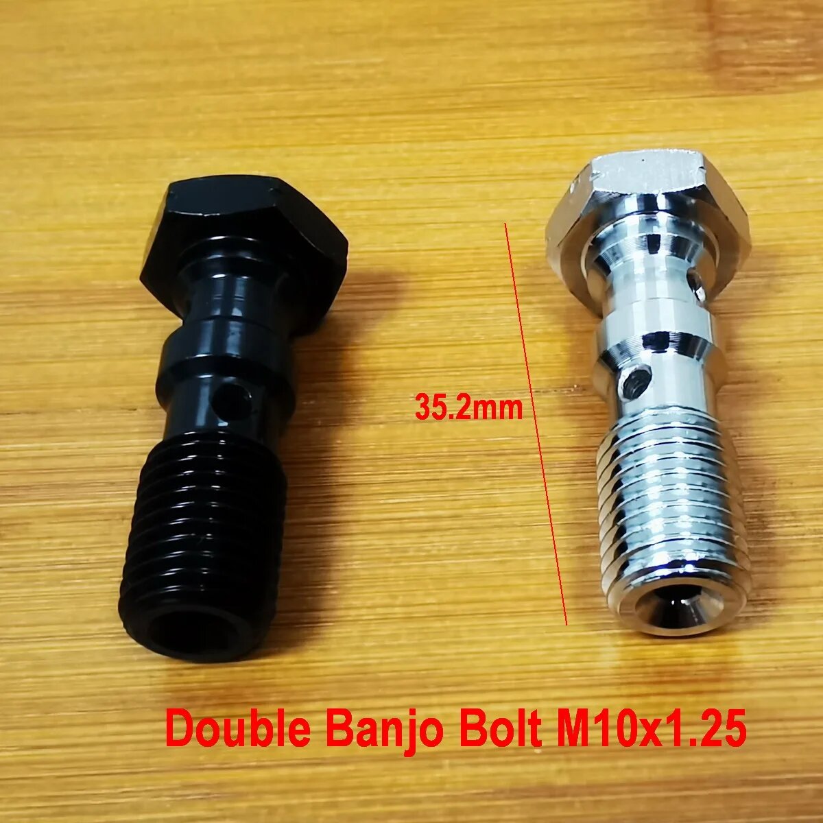 Черный хром двойной болт банджо M10x1.25