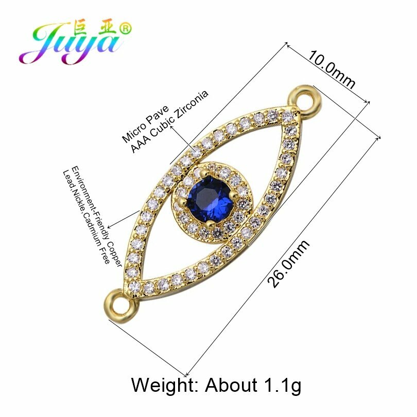 Juya медные подвески-коннекторы с фианитами Gold