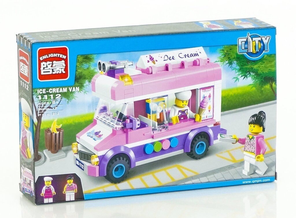 Конструктор BRICK1112 Фургон-мороженое, для девочек, 212 дет.