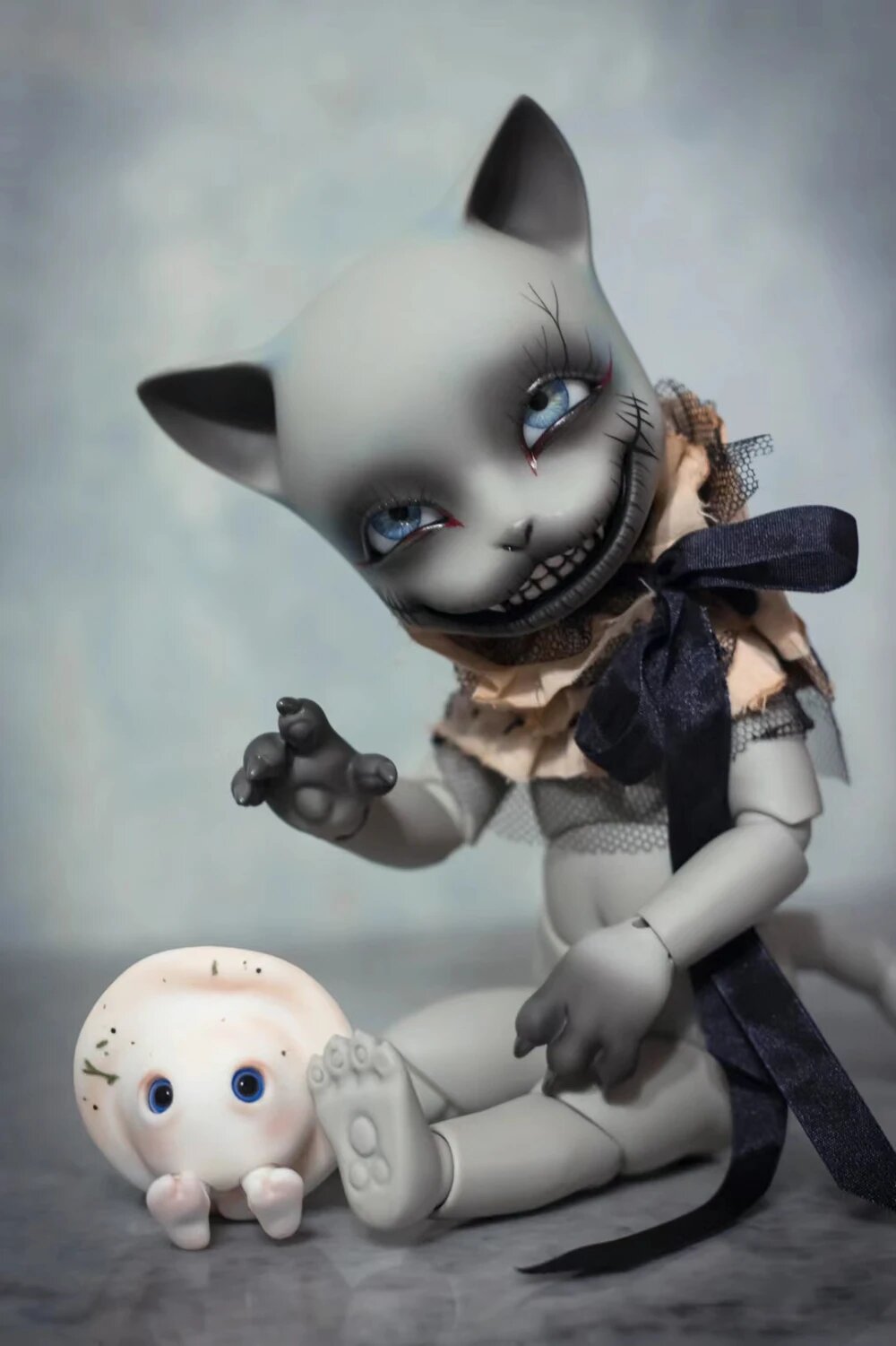 Шарнирная кукла BJD pipos, белый макияж
