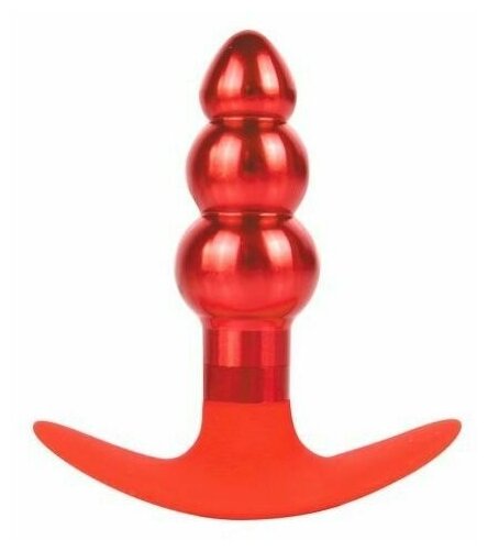 Bior toys Анальная втулка красного цвета - 9,6 см.