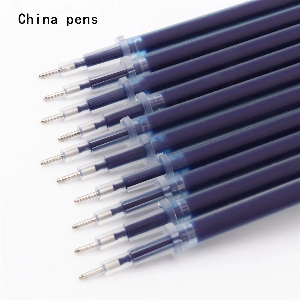 Картриджи для гелевой ручки You Ping с тонким наконечником черные, синие, Темно-синий, D- 10pcs blue