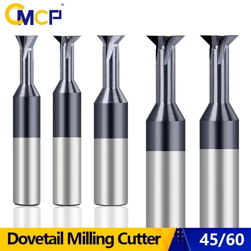 CMCP фреза для нарезания пазов типа «Ласточкин хвост» 45/60 градусов T долбежный фрезерный бит 1,5-16 мм карбидная Концевая фреза Металлообработка фрезерный инструмент D8x4x10x60, 60D