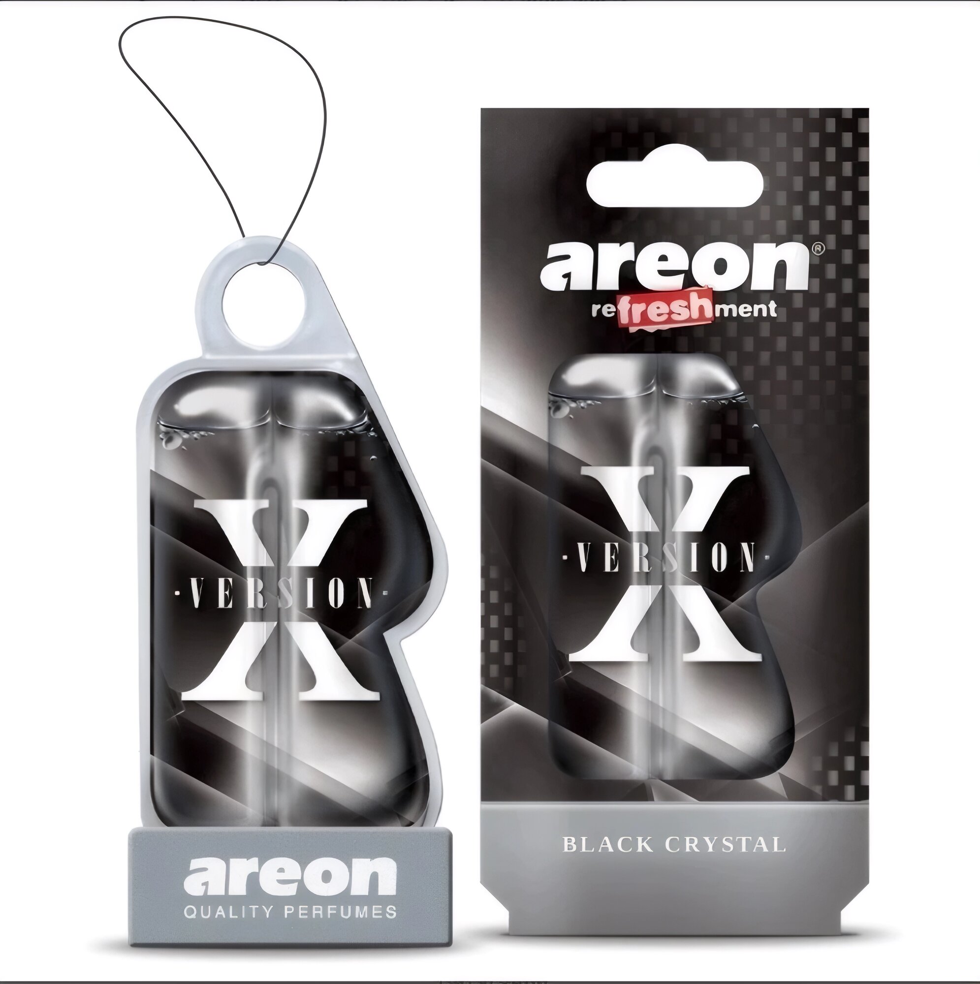 Ароматизатор подвесной гель Areon LIQUID X-VER REFRESHMENT Black Crystal 704-LCX-01