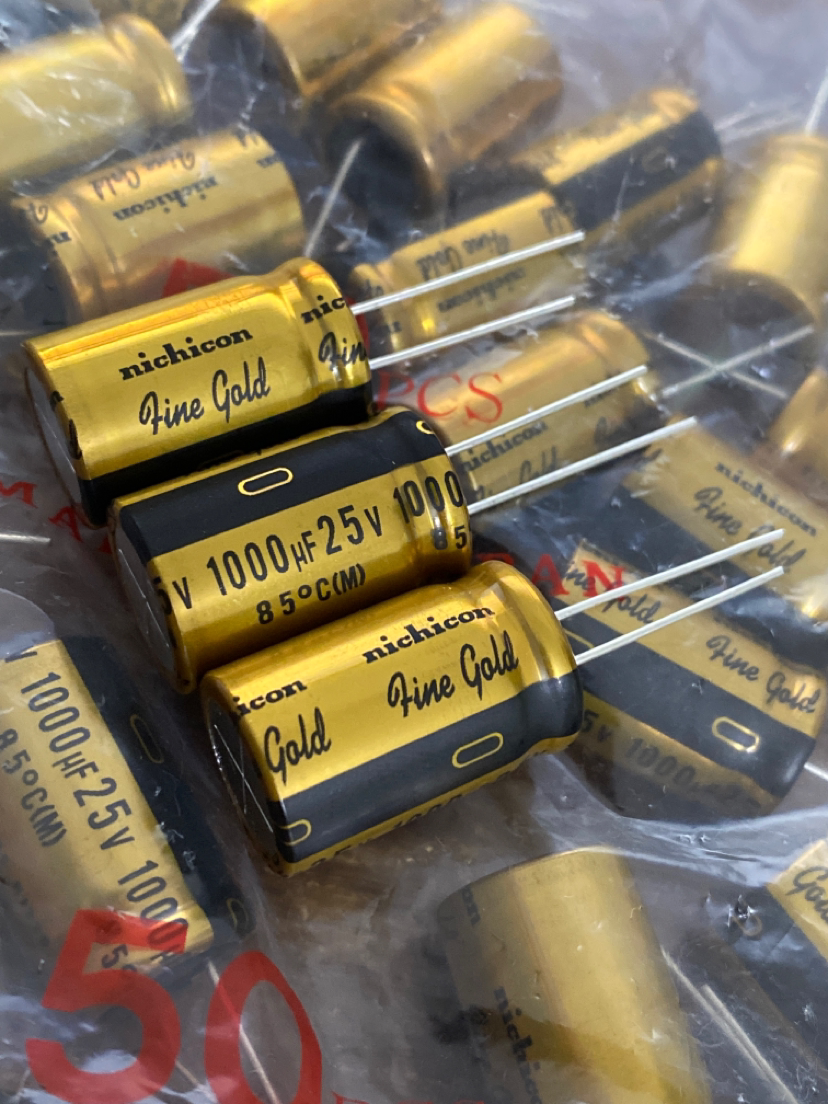 Электролитические конденсаторы nichicon FG Series MUSE Fine Gold 1000uF25V Audio 1шт цена