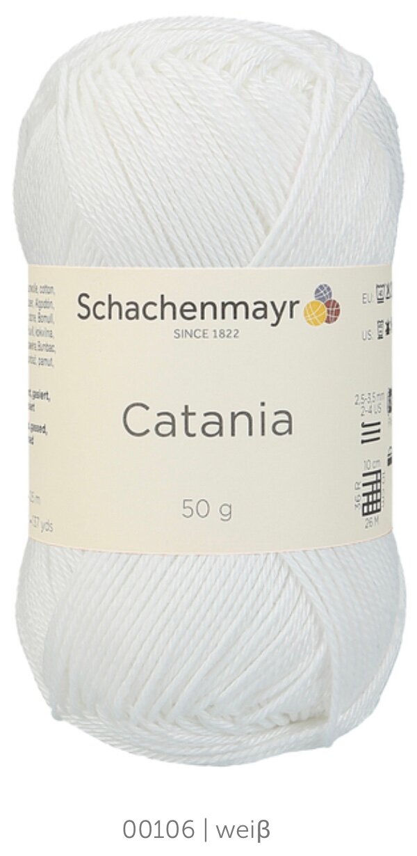 Catania /Катания/ пряжа Schachenmayr Originals, MEZ, 9801210 (00106, weiss, белый)