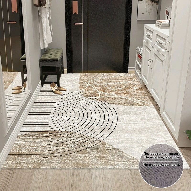 Коврик из искусственного сизаля, режущийся, полосатое силиконовое дно