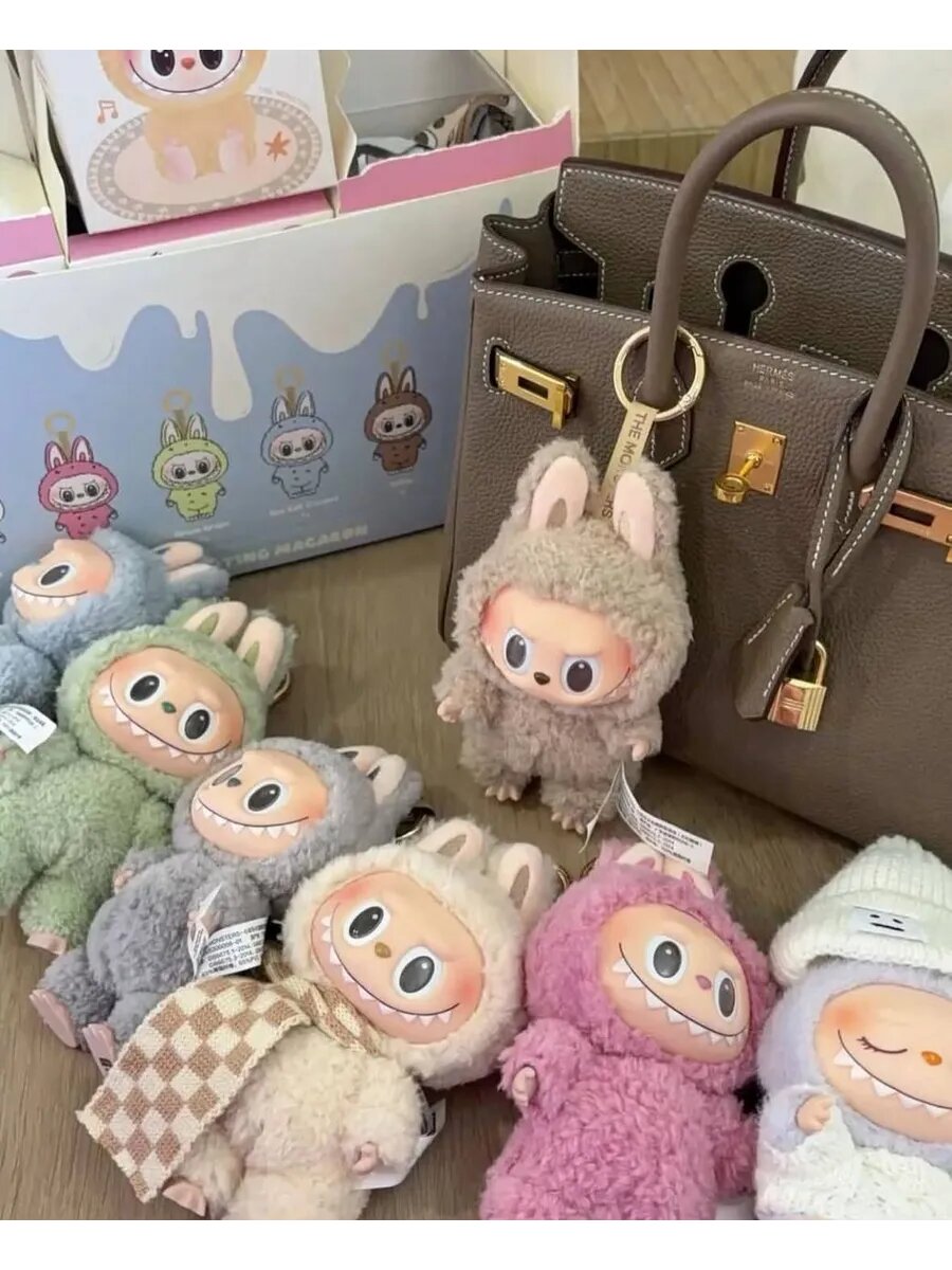 Игрушка-сюрприз "LABUBU EXCITING MACARON", мягкая, во всех цветах радуги