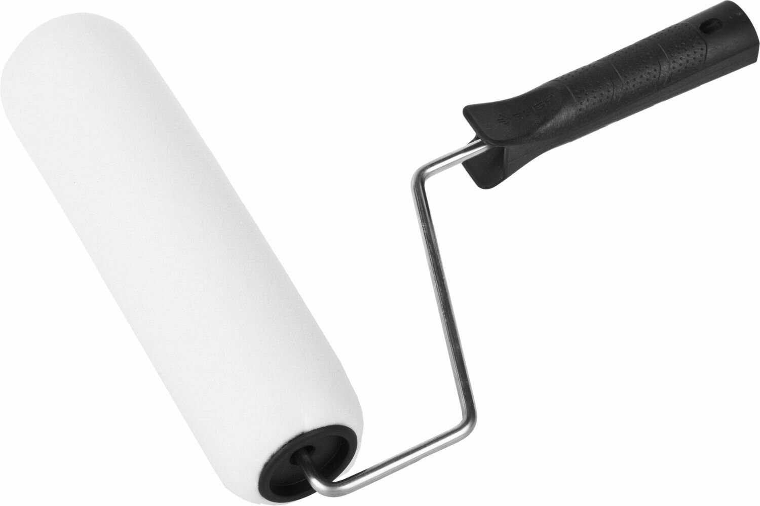 Малярный валик ЗУБР поролон, 44 х 240 мм, бюгель 6 мм, ворс 11 мм, для водорастворимых акриловых лаков и эмалей (03605-25)