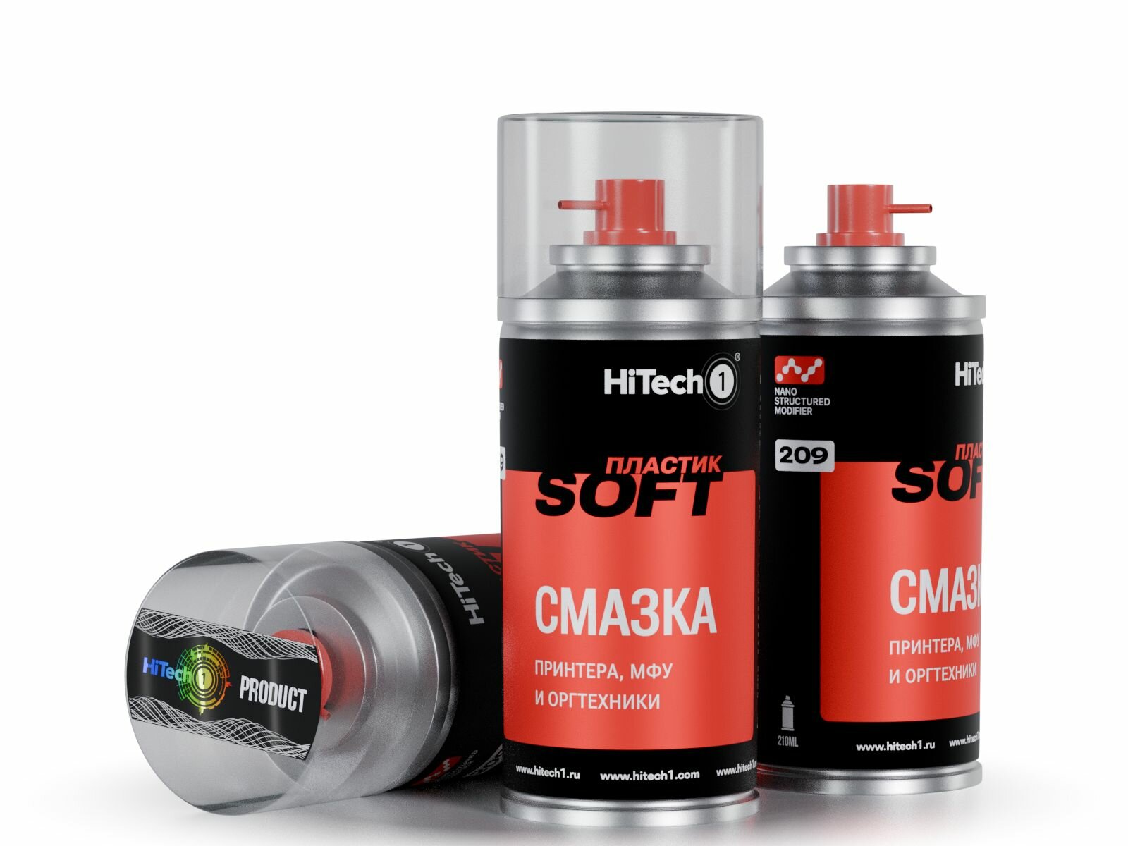 209 HiTech1 SOFT Смазка принтера, МФУ и оргтехники, 210 мл.