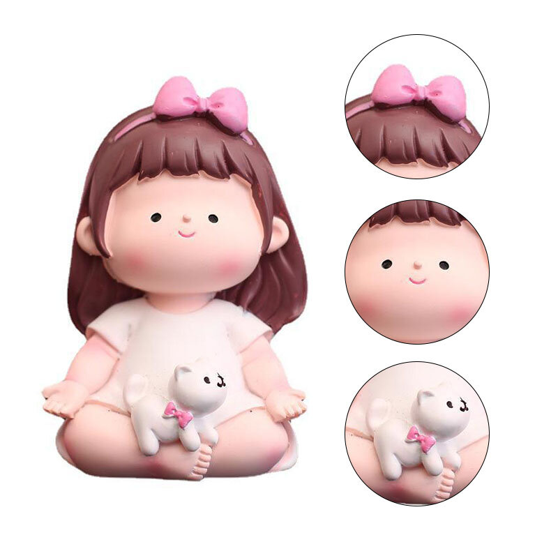 Фигурка девушки йоги, милое милое модное украшение из мультфильма, поза йоги, украшение для девушки для автомобиля типа C