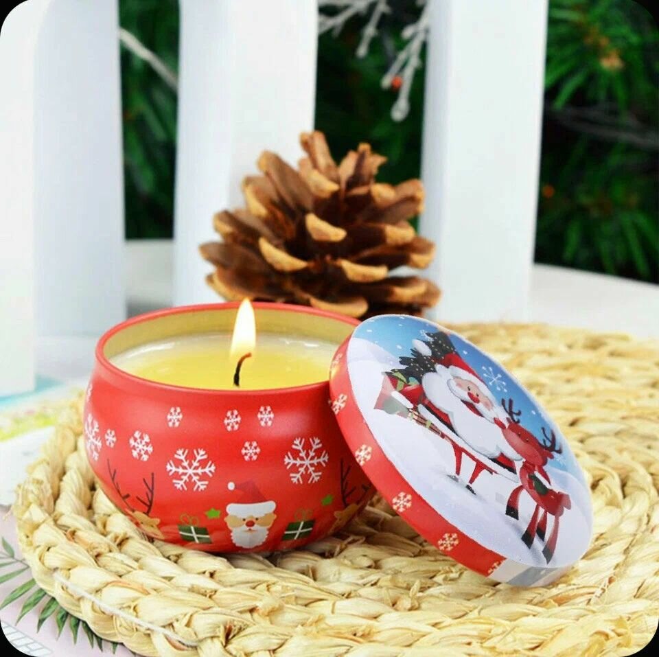 Свеча "Новый Год 2026", ароматическая, в жестяной банке, 25 часов горения