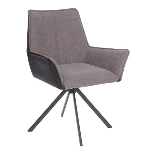 Кресло Tetchair Murano/Мурано опора 360, велюр/букле (HYP)/Экокожа, бежевый/коричневый