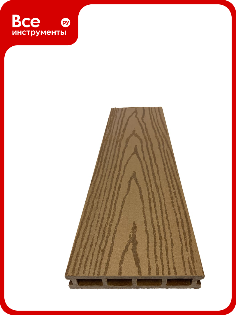 Террасная доска MasterDeck Classic Тик узкий вельвет/тиснение под дерево 3 шт 10423300