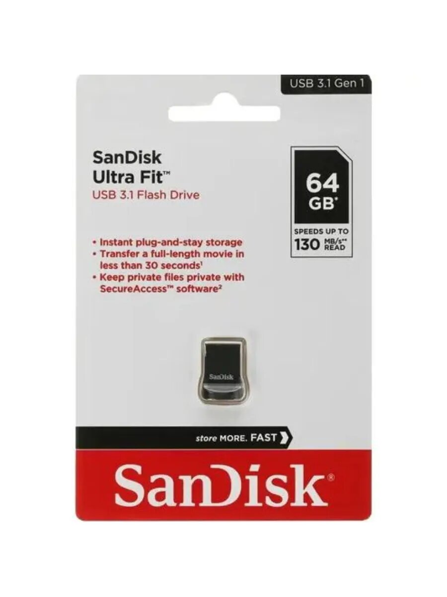 64 ГБ Ultra Fit SDCZ430-064G-G46 черный USB 3.2 Gen 1 A