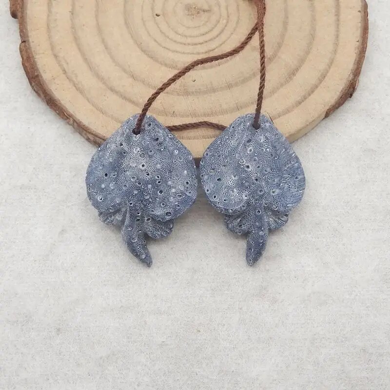 Синие коралловые серьги-бусины B&F для изготовления ювелирных изделий Wg254-21