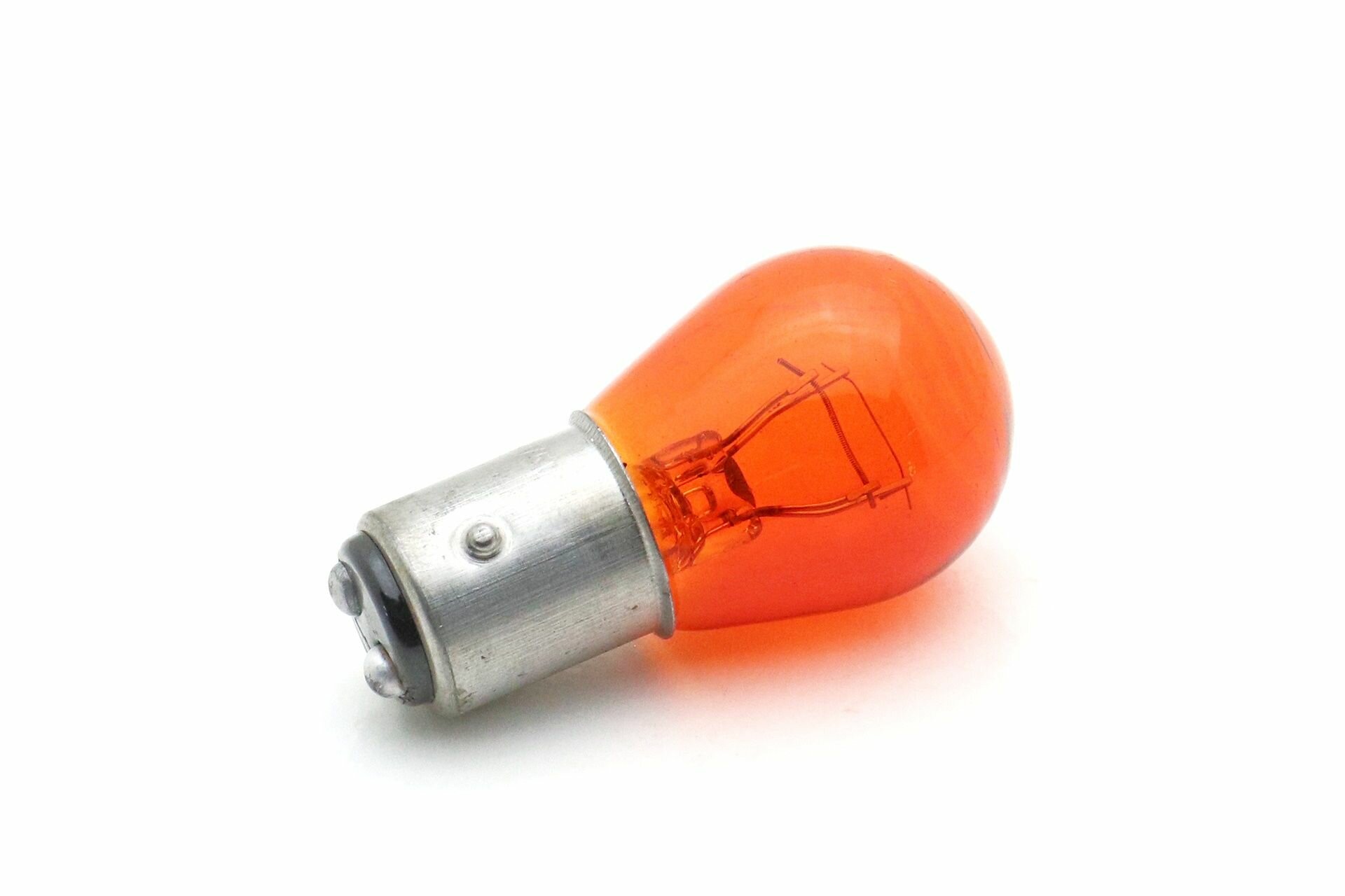 Лампа 12В 21/5Вт BAZ15D двухконтактная оранжевая (смещенный цоколь)