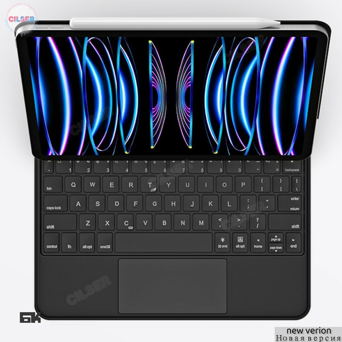 Клавиатура на русском языке к iPad Pro 11 Дюйм 2018-2024 Magic Keyboard Планшетный компьютер Защитный чехол — фото 1