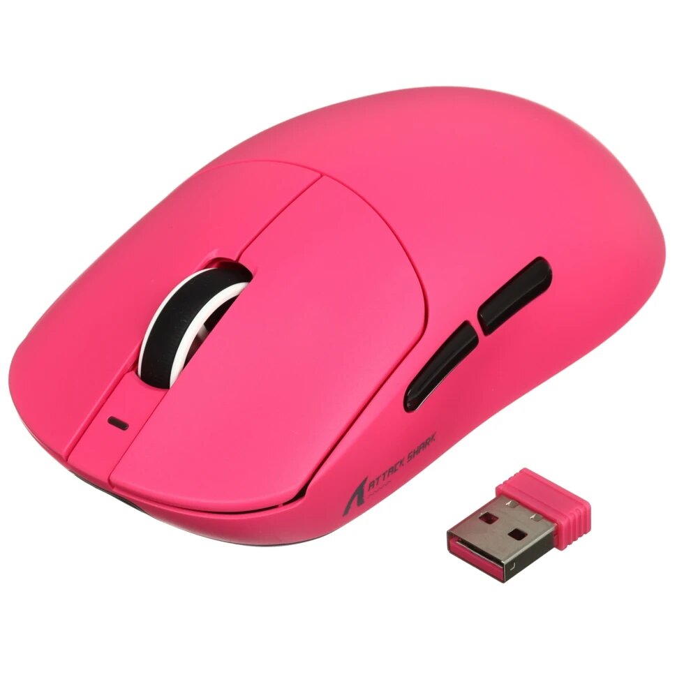 Мышь беспроводная/проводная Attack Shark X8Plus красный, PixArt PAW3395PRO