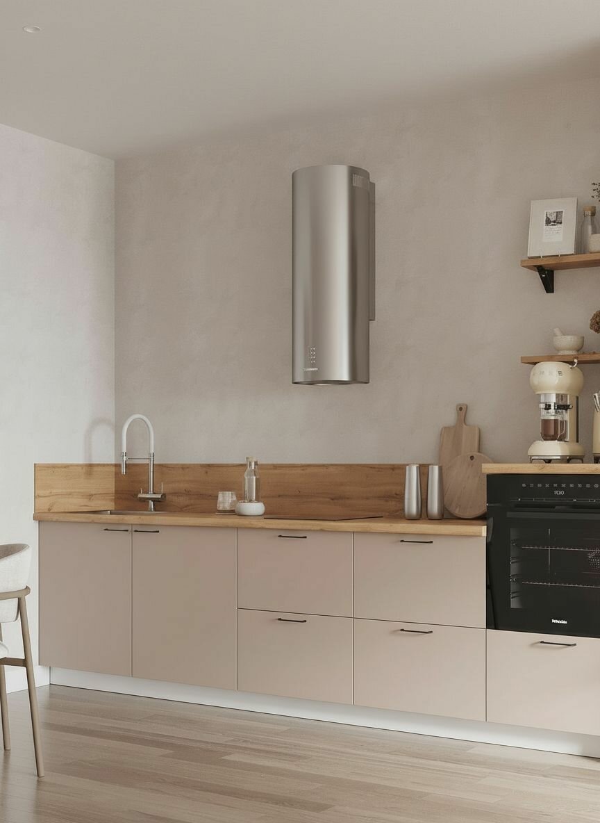 ARNIKA Кухонный гарнитур со столешницей "Дакия" 3м х 2,4м, цвет крем, фасад Эмаль