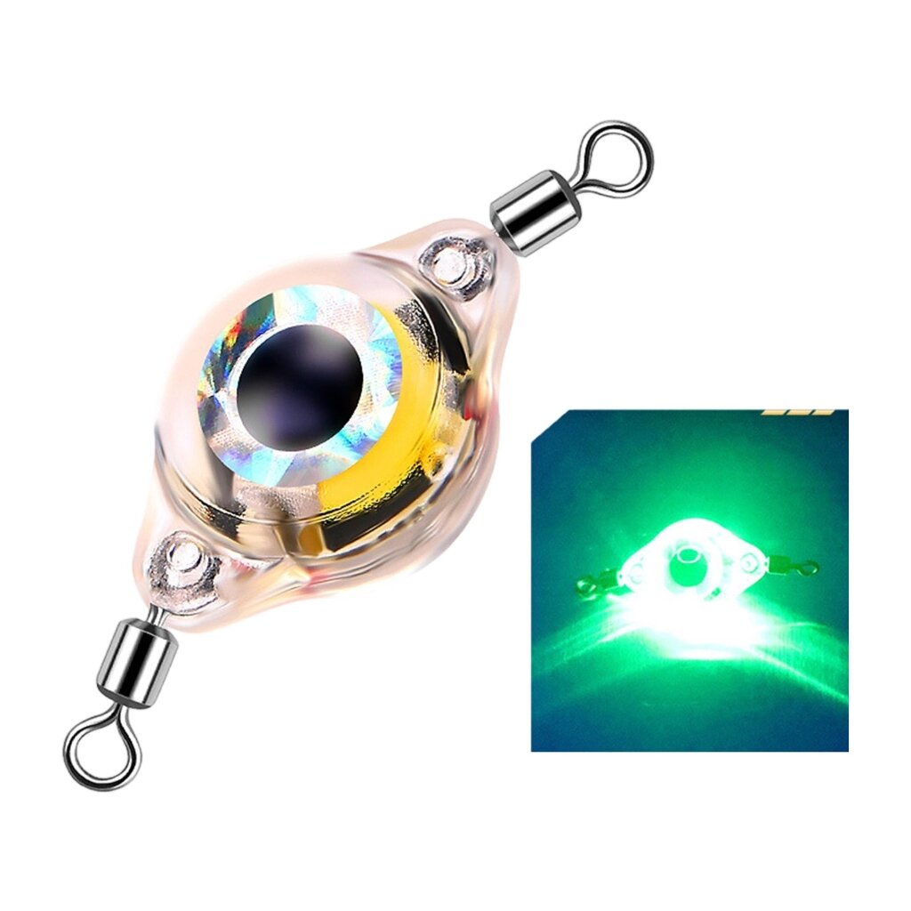 Поворотная светодиодная ловушка для рыбы в американском стиле, двойная поворотная ловушка для рыбы, светло-зеленый