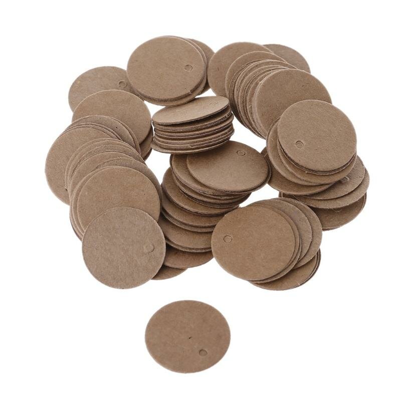 Бумажные бирки из крафт-бумаги, 100 шт, 2 см, Воловья Кожа