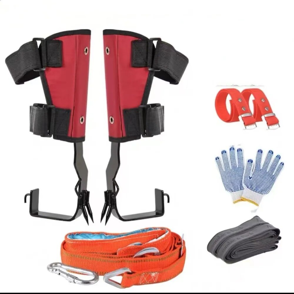 Регулируемый вертикальный инструмент для лазания по деревьям Утолщенная стальная пластина Кошачьи когти для лазания