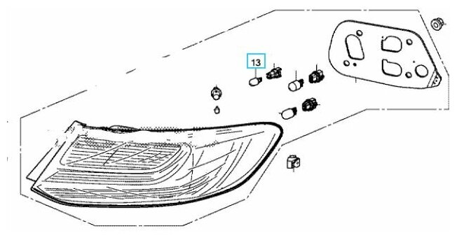Лампа (12V 16W) (Оригинал)