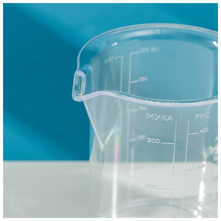 Стакан мерный (пластик) 500 мл, прозрачный