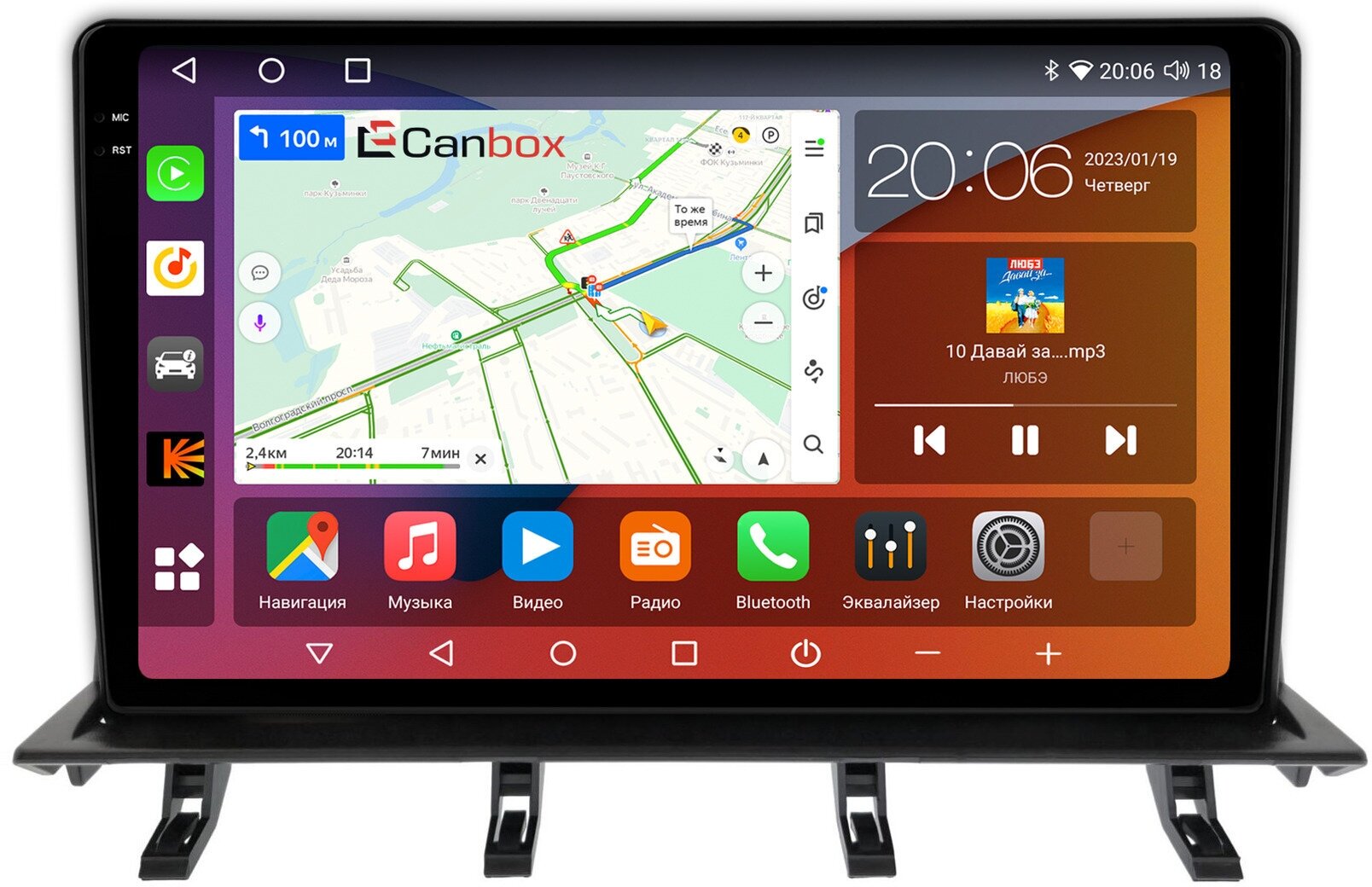 Штатная магнитола Canbox H-Line 2K 4185-10-3353 Mazda Demio 2 (DY), 2 (DY) 2002-2007 (взамен верхнего бардачка) Android 10 (4G-SIM, 6/128, DSP, QLed)