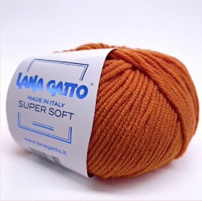 Пряжа Lana Gatto Super Soft, 100 % мериносовая шерсть, 50 г, 125 м, 14524