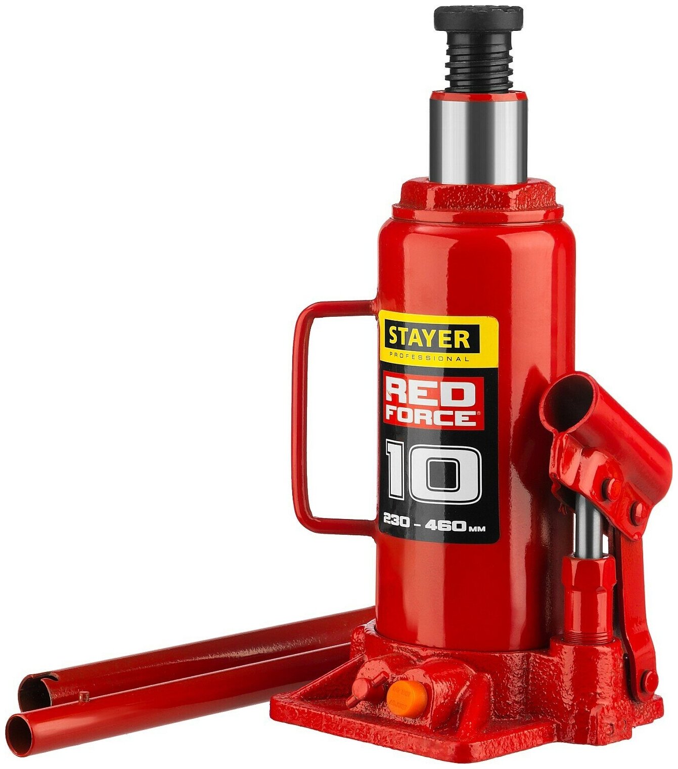 Домкрат гидравлический бутылочный 10 т 230-460 мм Stayer RED FORCE 43160-10_z01