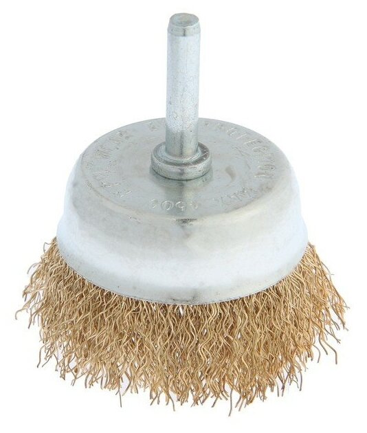 Щетка металлическая для дрели , со шпилькой, "чашка", 65 мм