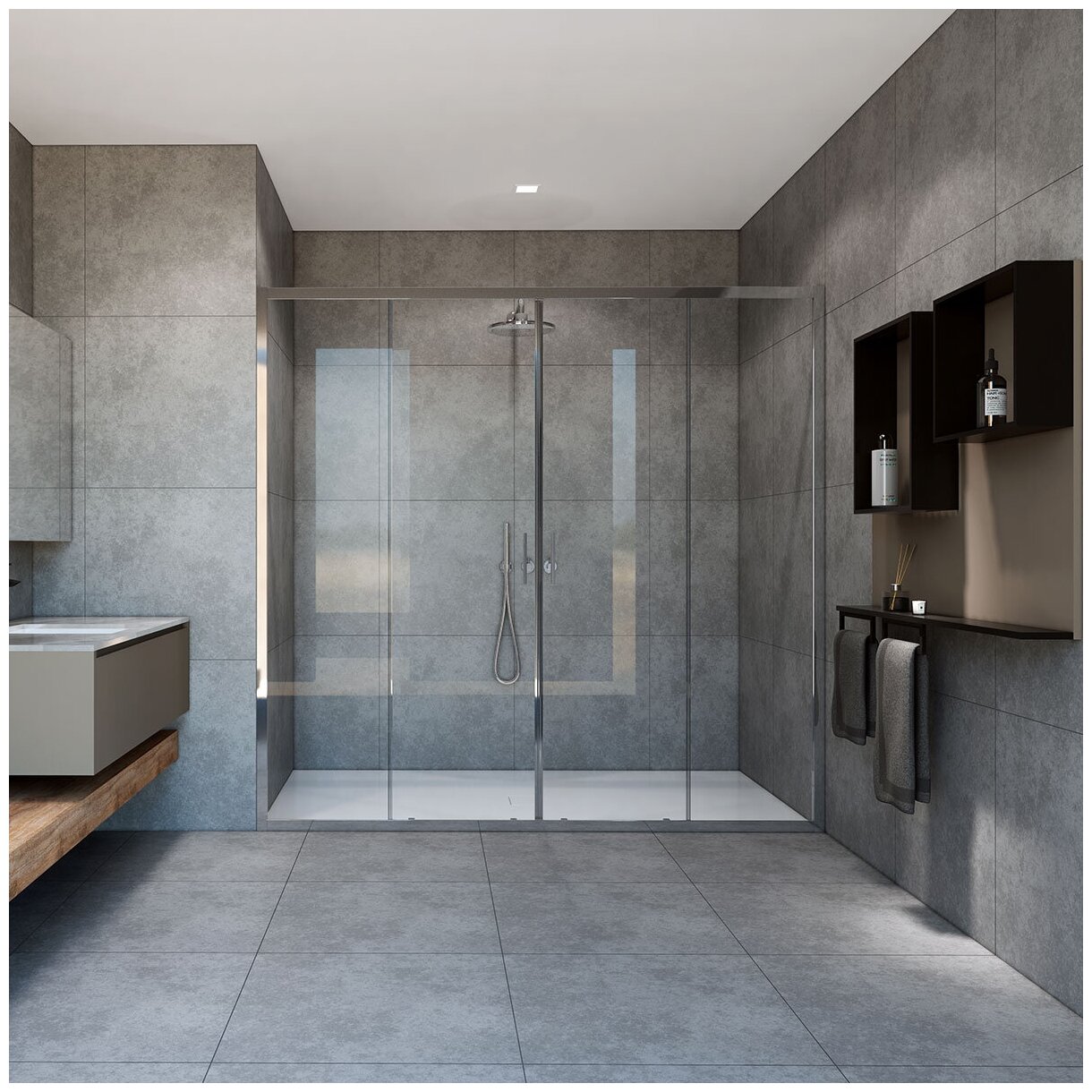 Душевая дверь Vincea Garda VDS-1G2200CL хром, стекло прозрачное