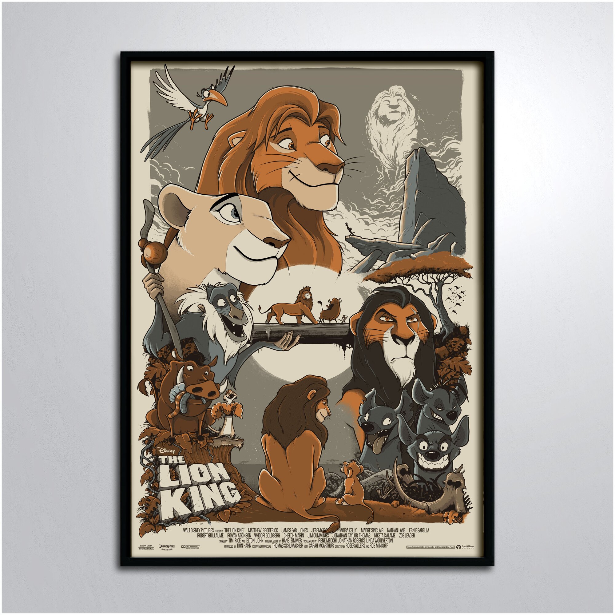 Постер в раме/ Король Лев Аппликация