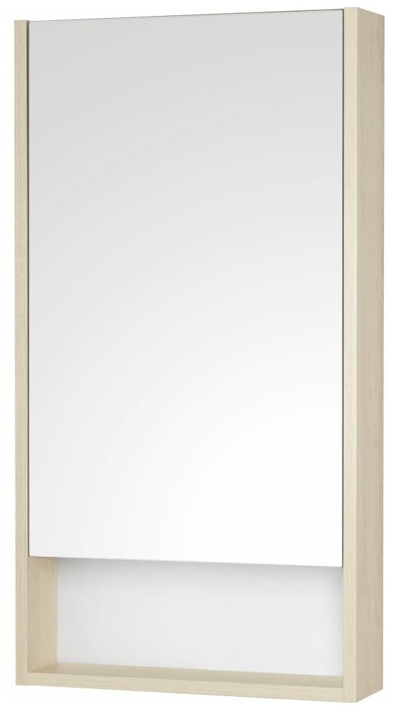 Зеркало-шкаф AQUATON Сканди 45 Белый/Дуб Верона 1A252002SDB20 00065161, регулируемый