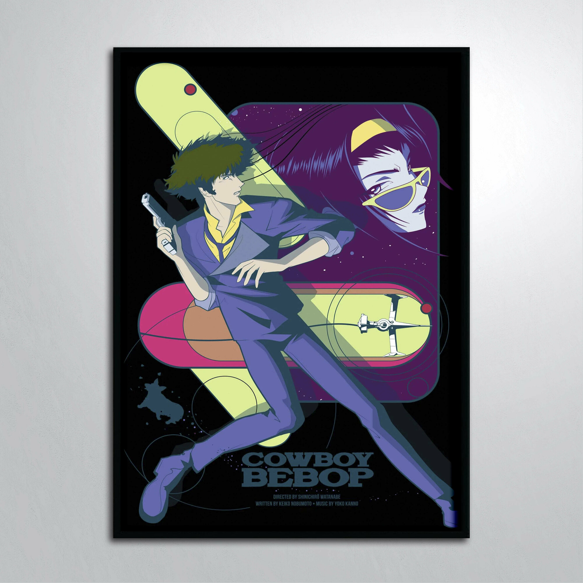 Постер без рамы/Аниме Ковбой Бибоп Космос Cowboy Bebop
