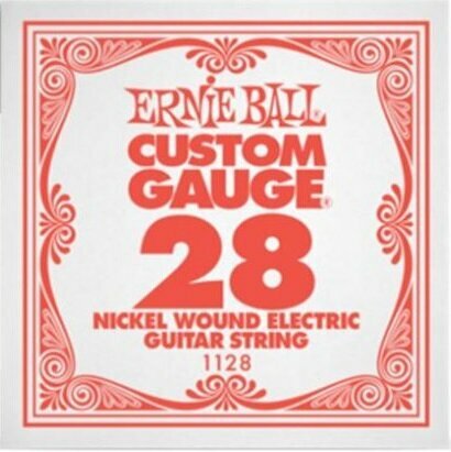 Одиночная струна для электрогитары Ernie Ball 1128 Custom Gauge 28
