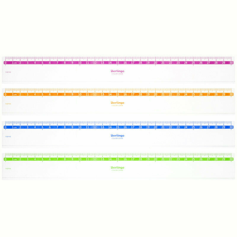 Линейка 30см Berlingo "Color", пластиковая, прозрачная, 271113