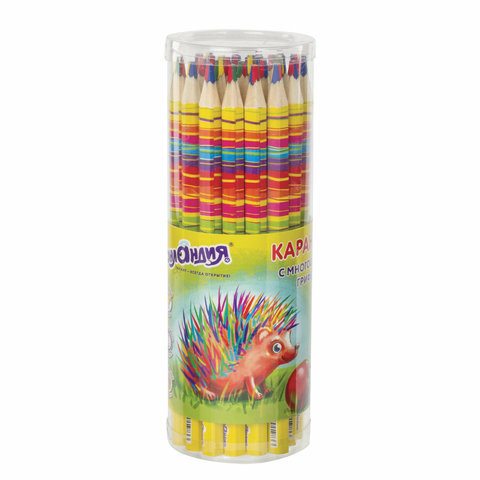 Карандаш с многоцветным грифелем юнландия MAGIC, 1 штука, утолщенный, заточенный, 181373