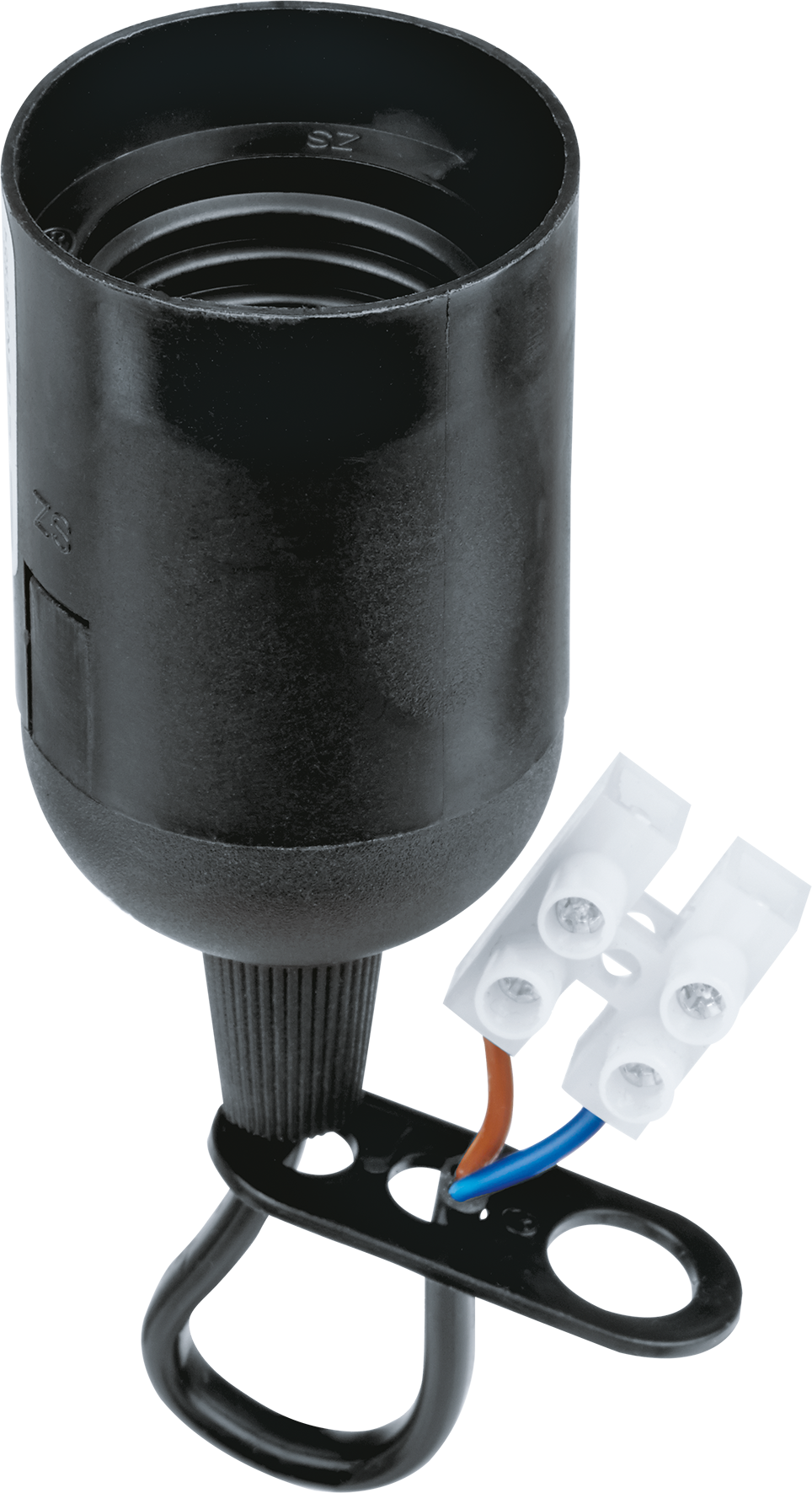 Патрон подвесной Е27 с проводом и клеммной колодкой пластик черный Navigator Group 71288